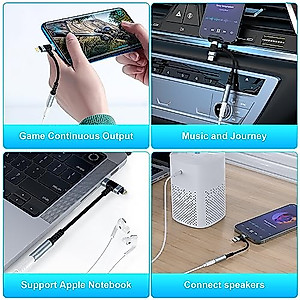 Lightning & USB-C to 3.5 mm Headphone Jack Adapter 2-IN-1 Headphone Adapter for iPhone Type C to 3.5mm Female Headphone Jack Adapter for ipad/iPhone15/14/13/12/11/8/7/Samsung/Pixel-MFI Certified