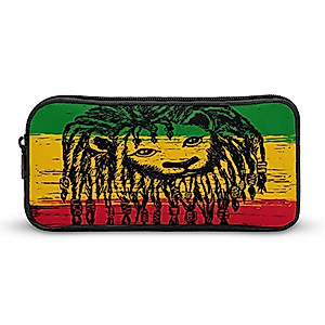 Lion on Jamaica Flag Pencil Case Pencil Pouch Coin Pouch Cosmetic Bag Office Stationery Organizer