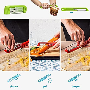 Dreamfarm Sharple Self-Sharpening Vegetable & Food Vertical Speed-Peeler - Green