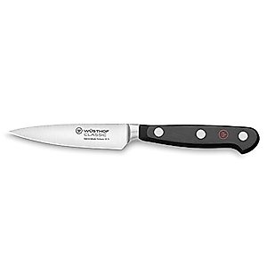 WÜSTHOF Classic 3.5" Demi Bolster Paring Knife, Black