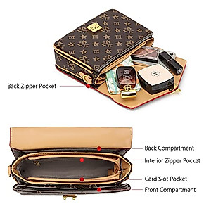 MESSGAIL Crossbody Bags for Women Classic Shoulder Handbags Ladies Clutch Purses with Wide Adjustable Strap