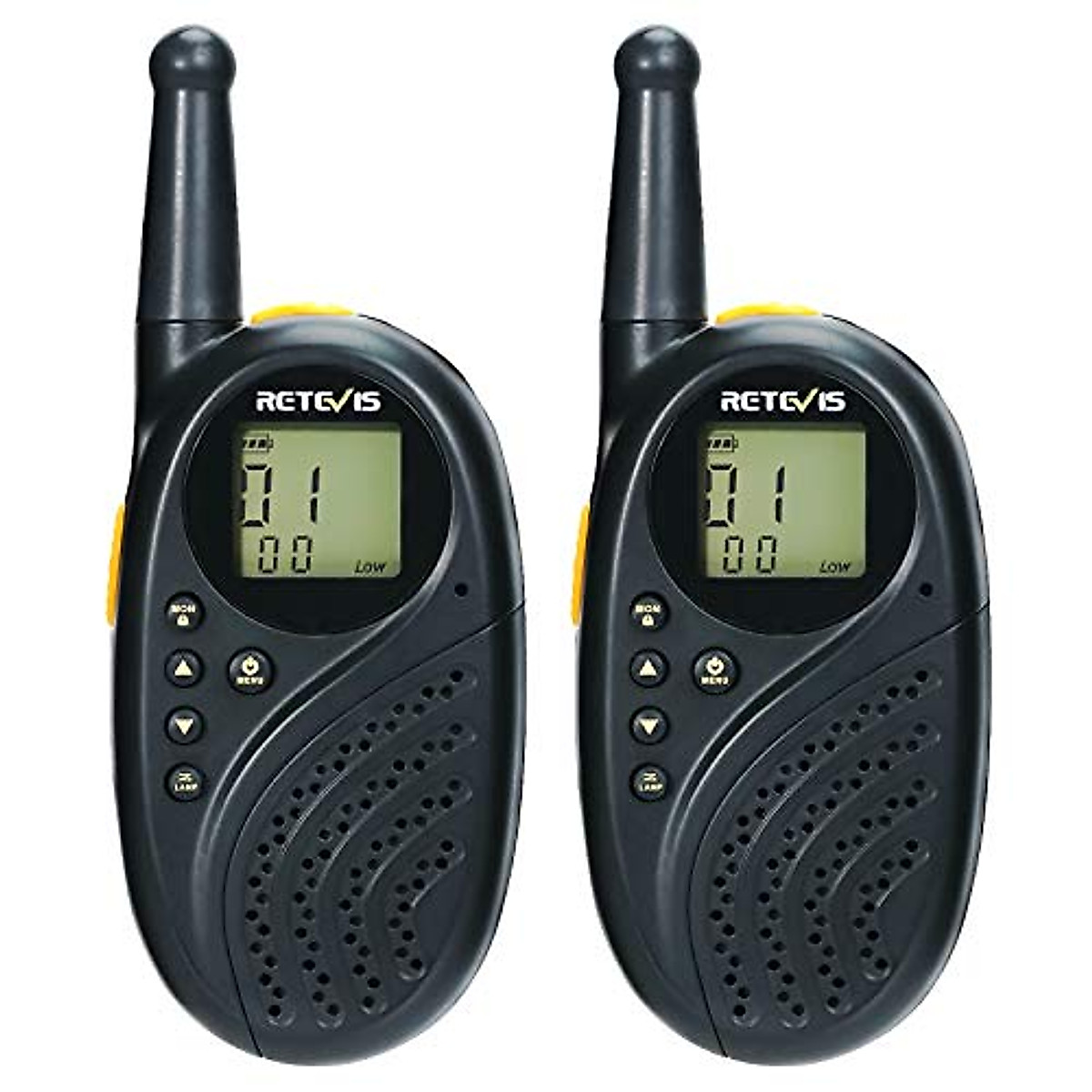 Retevis RT35 Walkie Talkies for Adults,Long Range Two Way Radios Rechargeable,Easy to Use,LED Flashlight,Small Two Way Radios for Family Kids (Black,2 Pack)