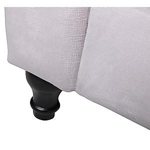 Yongqiang Storage Chaise Lounge Indoor Upholstered Sofa Recliner Lounge Chair for Living Room Bedroom Gray Velvet (Left Armrest)