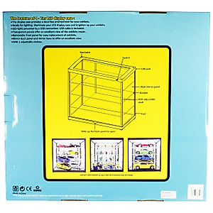 Collectible 4-Layer Display Showcase with USB Powered LED Lights Black for 1/18 1/24 1/32 1/43 1/64 Scale Models MJ7840 MBK