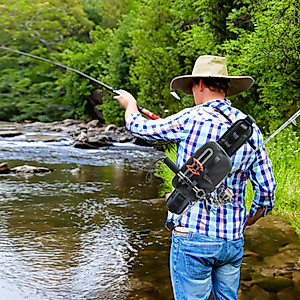Sarcia Waterproof Waist Bag - Fly Fishing Fanny Pack with Rod Holder and Airtight Zipper, Ideal for Kayaking, Outdoor Sports, Camping and Hiking