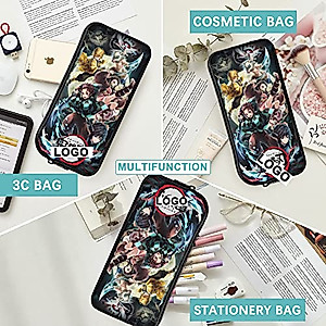 QIDOZVIY Anime Pencil Case Multifunction Stationary Bag with Zipper Durable Pencil Pouch Large Capacity Pen Bag for Men Women Teen Boy Girl