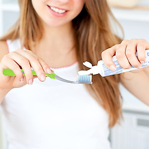 BioSwiss Pack of 4 Toothbrushes | Each Toothbrush Has A Rubber Grip for Handheld Comfort | Tongue and Cheek Cleanser | The Bristles are Soft and Reach Deep Between Teeth and Gum line | Value Pack