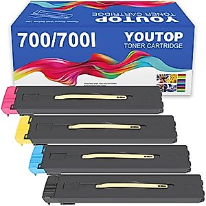 YOUTOP Remanufactured 4PK 700 700I Toner Cartridge Replacement for Xerox 700 700i 770 Digital Color Press 700 700i 770 770i C75 J75 ( 006R01383 006R01384 006R01385 006R01386 )