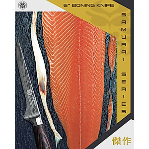 KESSAKU 7-Inch Cleaver Butcher Knife & 6-Inch Boning Knife Set - Dynasty Series - German HC Steel - G10 Full Tang Handle