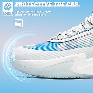 ASHION Boys Girls Shoes Sneakers Kids Shoes Boy's Basketball Shoes for Kids Basketball Shoes Tennis Shoes Non-Slip Sneakers(5,A-Blue)