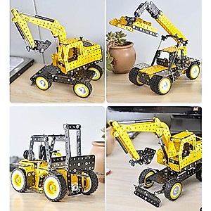 Wuba 3D Metal Puzzle, Engineering Forklift Truck Model, Steampunk Metal Model Kits, Brain Teasers, Birthday Gifts for Adult&Kids (370PCS)