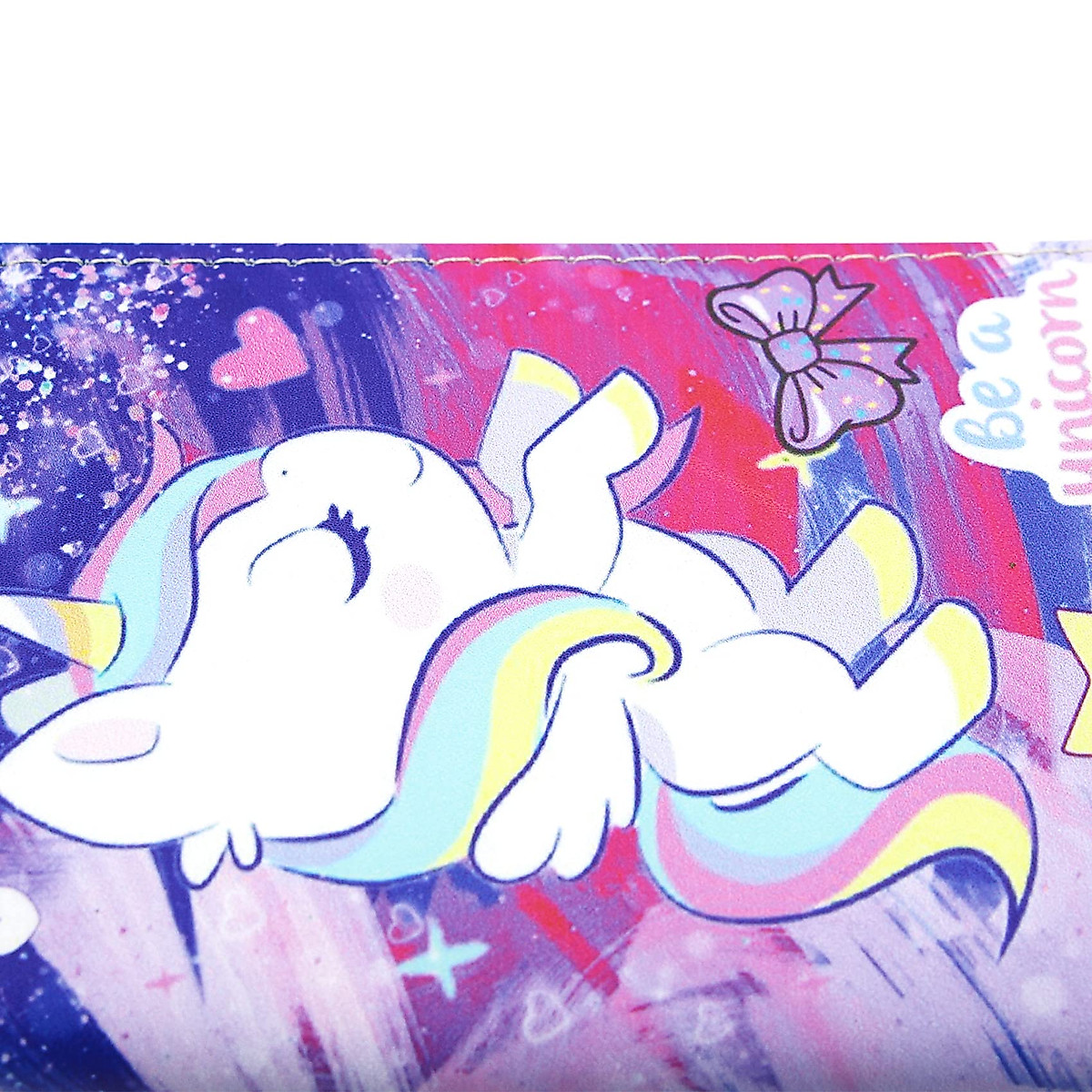 Women Long Purse Wallet Cartoon Unicorn Clutch Handbag Zipper Around Cute Card Holder Coin Purse for Teen Girls