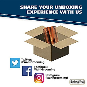 Wahl Beard & Mustache Wallet Comb for Men's Grooming - Handcrafted & Hand Cut with Cellulose Acetate - Smooth, Rounded Tapered Teeth - Model 3327