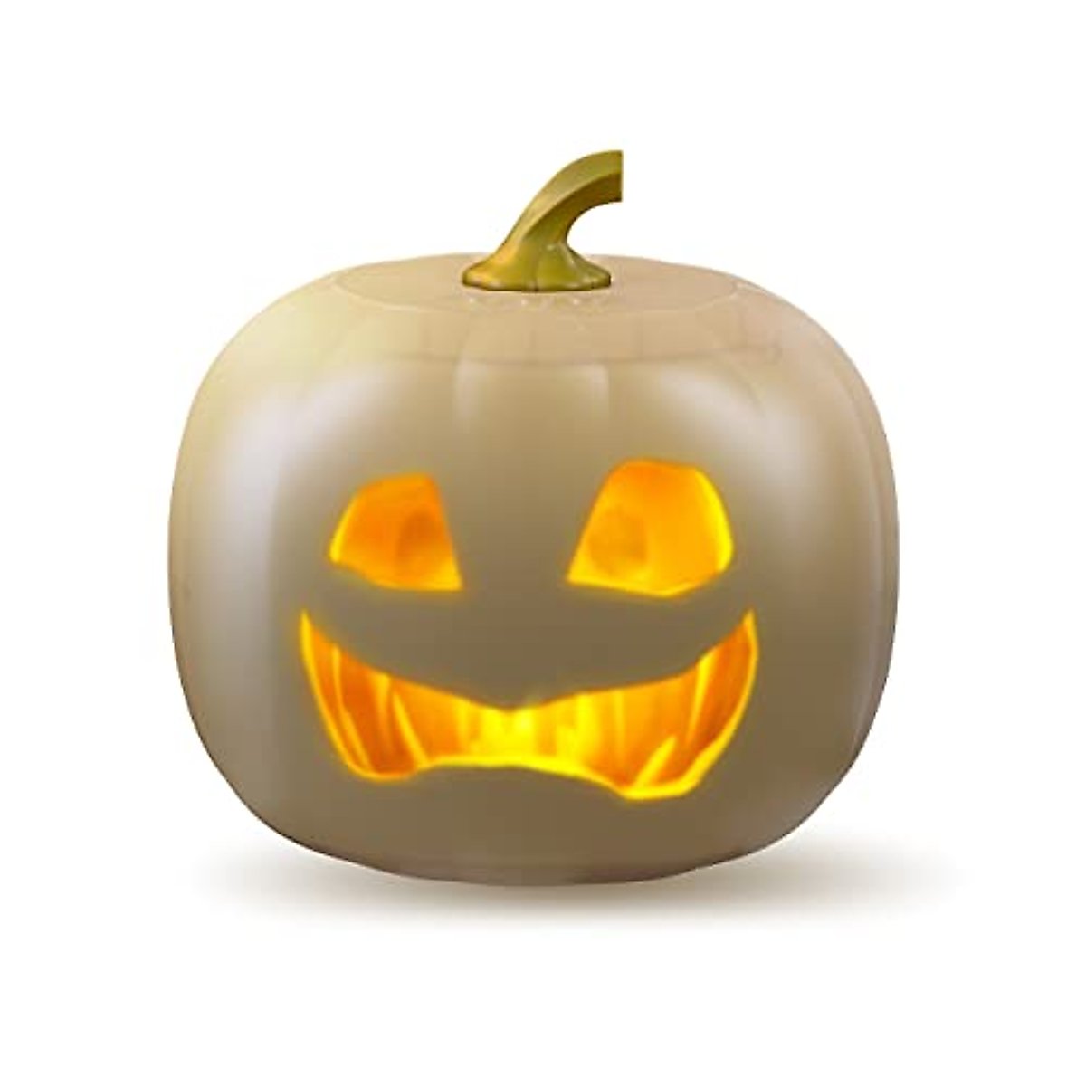 ANIMAT3D Jabberin Jack Talking Animated White Pumpkin with Built in Projector & Speaker Plug'n Play