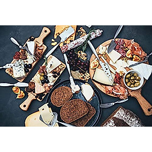 BOSKA Stainless Steel Cheese 3 Knife Set - Great for Cheese - Multi-Purpose Cheese Slicer - Handheld Slicer - Silver Non-Stick - Dishwasher Safe - For Kitchen Cooking