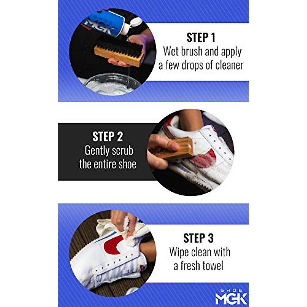 Shoe MGK Starter Shoe Cleaner Kit - Shoe Cleaner & Conditioner for All Shoes, Premium Shoe Brush