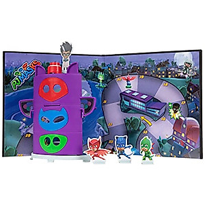 PJ Masks Hasbro Gaming HQ Rescue Kids Board Game, Preschool Games, Race to Stop Romeo, Includes 3D Plastic Tower, Kids Games Ages 4 and Up