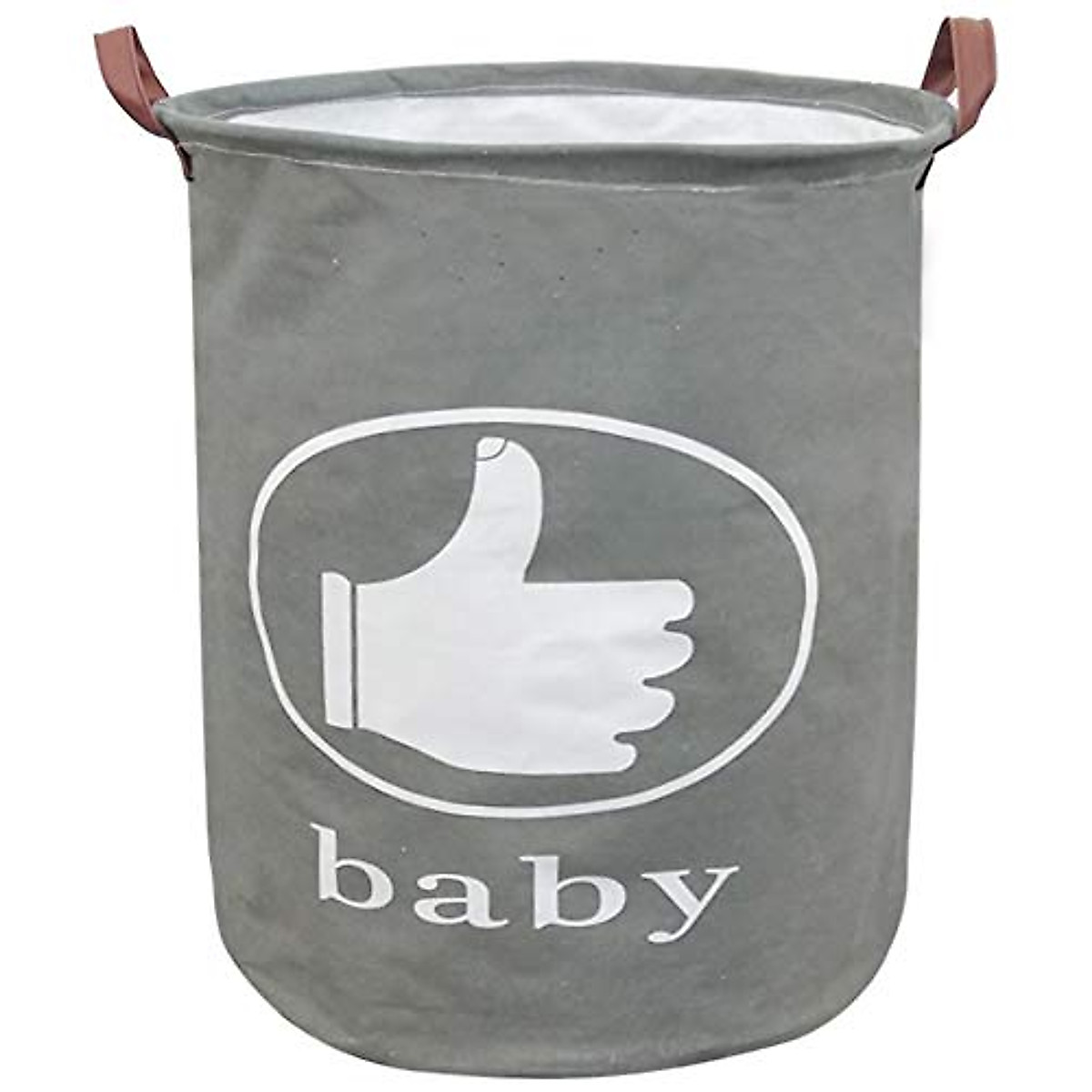 BOOHIT Storage Baskets,Canvas Fabric Laundry Hamper-Collapsible Storage Bin with Handles,Toy Organizer Bin for Kid's Room,Office,Nursery Hamper, Home Decor (Thumb)