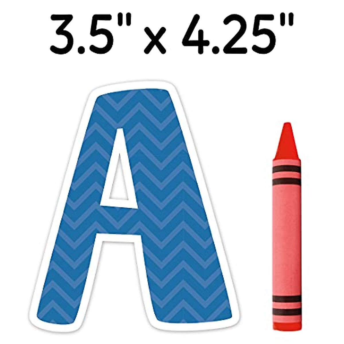 CTP Chevron Solids Punch-Out Letters for Classroom – Essential Homeschool Supplies – Top Back To School Supplies 1893