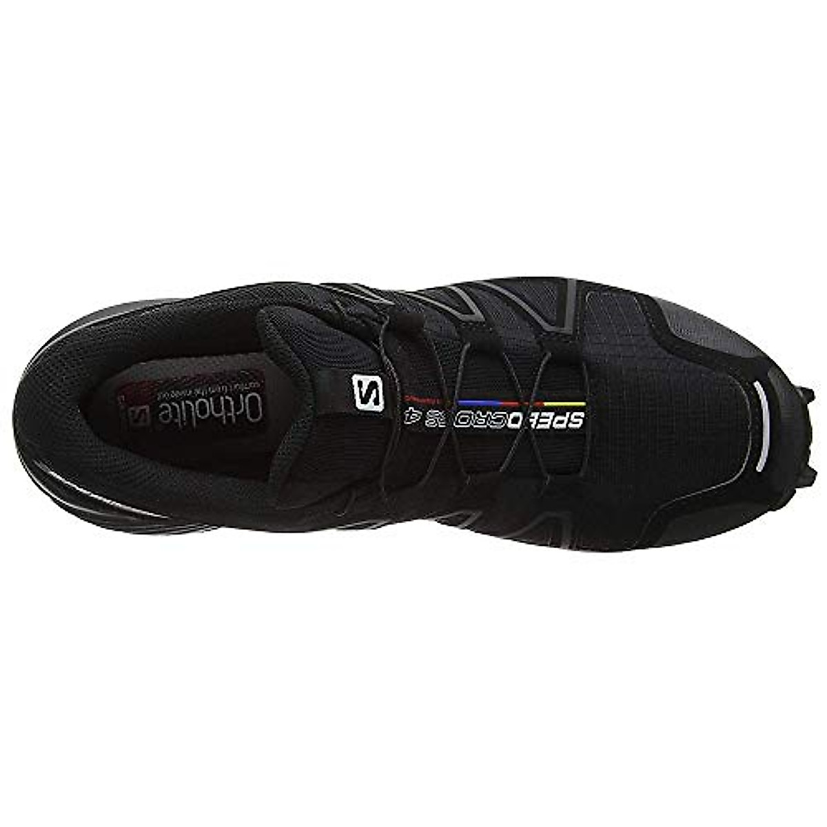 Salomon Men's Speedcross 4 Trail Running, Black/Black/Black Metallic, 12