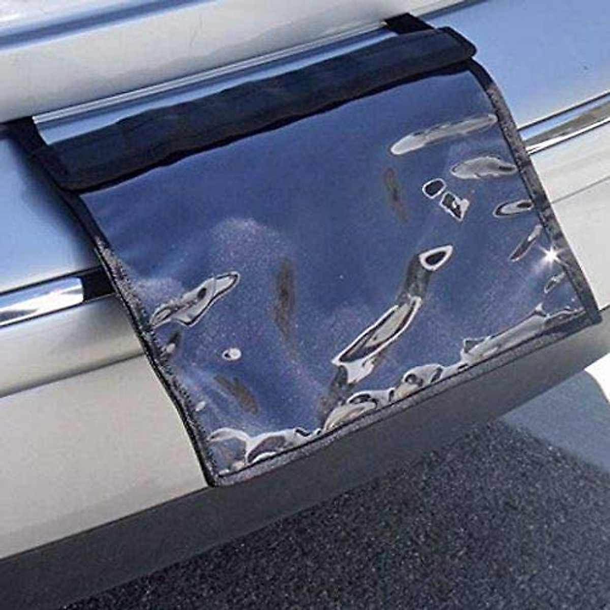 Universal Rear Test Drive Demo Car Dealer License Plate Tag Bag Bumper Vinyl Mount Mounting Adapter Holder Bracket with Hanging Straps, Stitched for Vehicle Auto Car Truck Van SUV Trailer