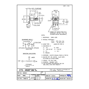 CTS 500K Electric Guitar Pots Guitar Linear Potentiometer B500K