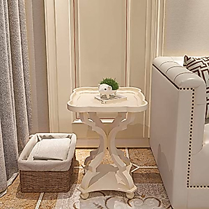 COZAYH Rustic Farmhouse Cottagecore Accent End Table X 2, Natural Tray Top Side Table Nightstand for Family, Dinning or Living Room, Handcrafted Finish, Modern, 19" L x 19" W x 25" H