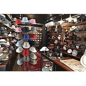 uyoyous 6-Tier Hats Display Rack Rotating Retail Hat Rack Stand 30 Hooks Adjustable Hat Headwear Rack with Wheels Metal Free Standing Hat Hanger Floor Standing Tower for Wig Cap Baseball Hats