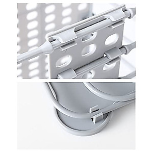 CARURLIFF Collapsible Laundry Basket Wall Hanging Orgainzer Bathroom Foldable Dirty Clothes Hamper with Handle (White-Large)