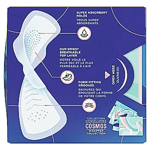 Always Infinity FlexFoam Pads for Women, Size 4, Overnight Absorbency, Unscented, 13 Count
