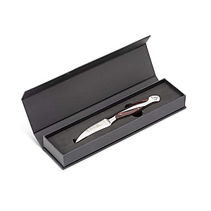 Hammer Stahl Bird's Beak Paring Knife - German High Carbon Steel - Sharp Small Kitchen Knife for Vegetables and Fruits - Ergonomic Quad-Tang Pakkawood Handle