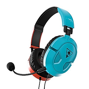 Turtle Beach Recon 50 Gaming Headset for Nintendo Switch, Xbox Series X|S, Xbox One, PS5, PS4, PlayStation, Mobile, & PC with 3.5mm – Removable Mic, 40mm Speakers – Red/Blue