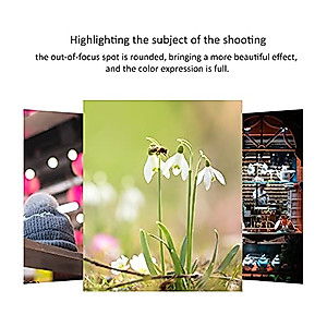 Camera Lens 35mm F1.2 Large Aperture Portrait Manual Lens for Canon M3/M5/M6/M6 II/M10/M100/M50 Large Aperture Lens(Silver)