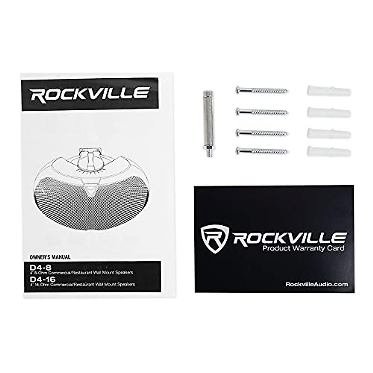 Rockville D4-8 White Dual 4" 8 Ohm Wall Mount Swivel Outdoor Home Patio Speaker