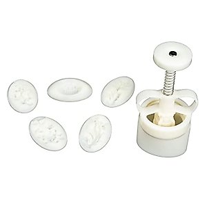 Happyyami 1 Set Hand Pressure Biscuit Mold - autumn mold mooncake cutter stamp cake molds cookie mooncake molder cupcake jelly mooncake tool mooncake shaper white plastic child mousse candy
