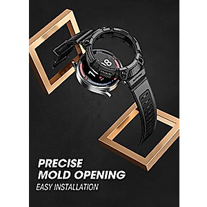 SUPCASE Unicorn Beetle Pro Series Rugged Protective Case with Strap Bands for 45-mm Galaxy Watch 5 Pro (2022), Black