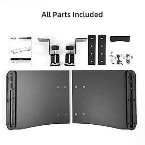 suptek Keyboard Tray Under Desk Pull Out with C Clamp Mount, Computer Keyboard & Mouse Tray, 25.6 (30 Including Clamps) x 11.8 inch Slide-Out Platform Computer Drawer for Typing, Black, DSF1