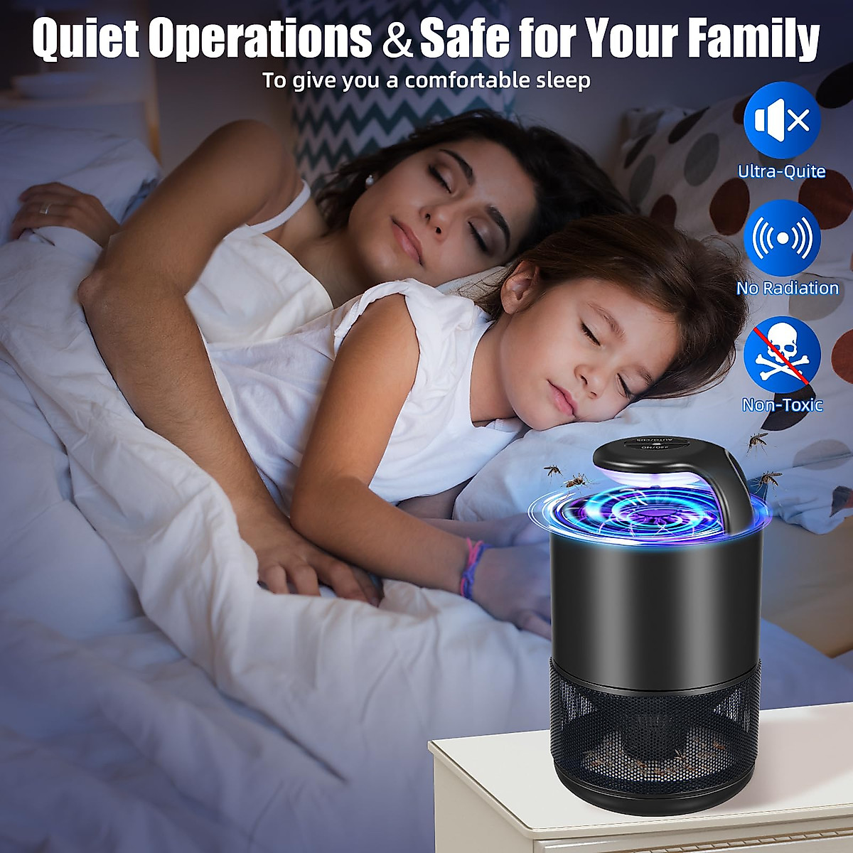 Fly Trap Indoor,Insect Traps Indoor,Automatic Fruit Fly Traps for Indoors Self-Activating Killer for Mosquitos,Gnats,Moths,Fruit Flies for Home,Bug Light Trap Indoor with Suction Bug Light Sticky Glue