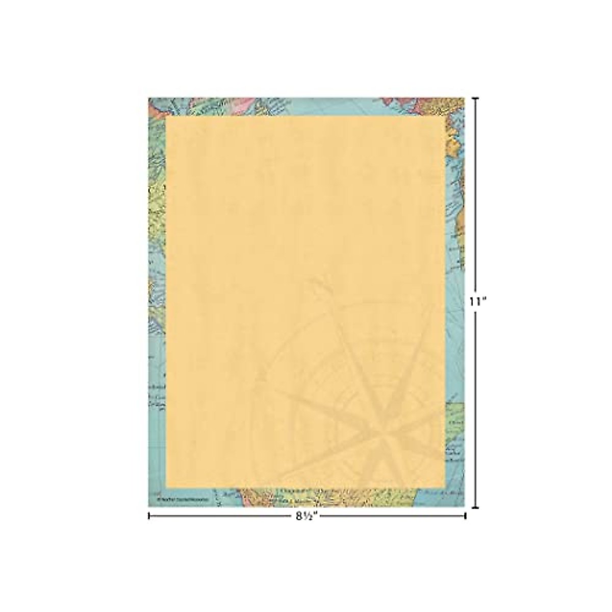 Teacher Created Resources Travel the Map Computer Paper, 8.5" x 11", 50 Sheets