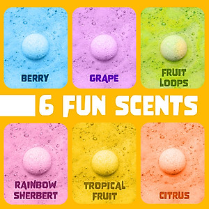 Easter Bath Bombs for Kids with Surprise Toys Inside (6 Pack) - Perfect Basket Stuffers - USA Made, Won't Stain Tub, Incredible Fragrances - Large Bubble Bomb for Girls & Boys by Two Sisters