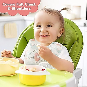 POUATU Premium Disposable Bibs Baby - Mess-Free Feeding and Easy Cleanup - Pack of 20