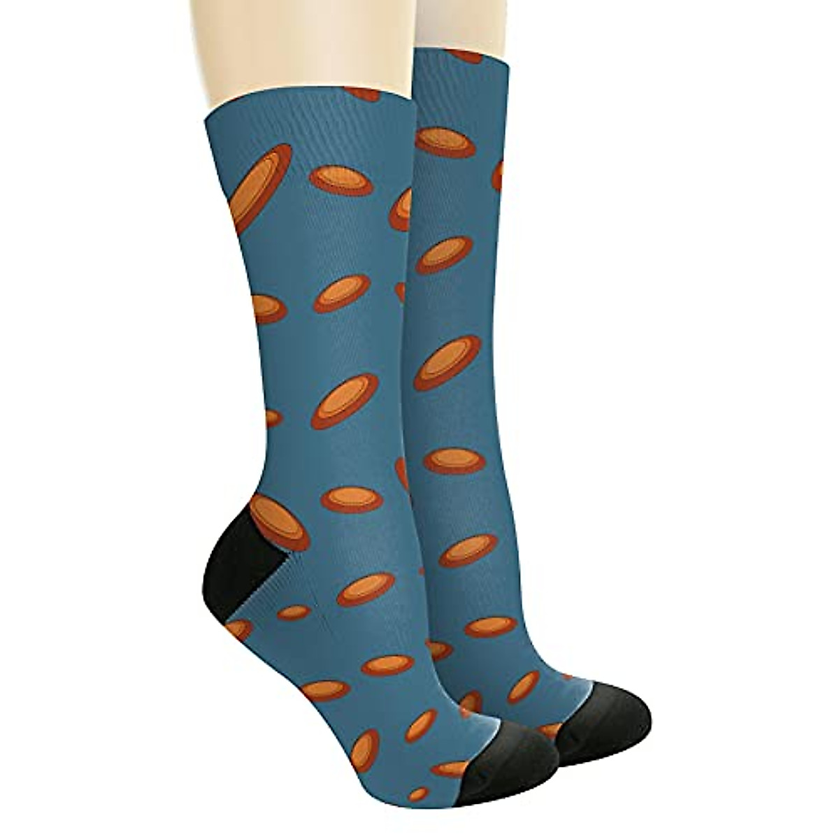 Disc Golf Themed Gifts Disc Golf Course Themed 1-Pair Novelty Crew Socks