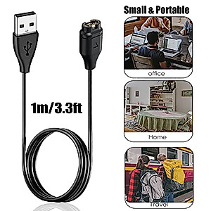 CHS Watch Charging for Garmin Watch, 3FT USB Garmin Charger & Data Transfer, for Garmin Fenix 7X 7 6X 6 6S 5 5X 5S Plus, Forerunner 935, Vivoactive 3, Approach S10 S40