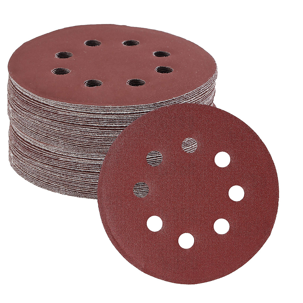 Bates- Sanding Discs 5 Inch 8 Hole, 30 Pack, Assorted Grits 40 80 120 220 320 600, Sanding Discs, Sanding Pads, Hook and Loop Sanding Disc, 8 Hole Sanding Discs, Round Sandpaper Discs, 5 inch Sanding