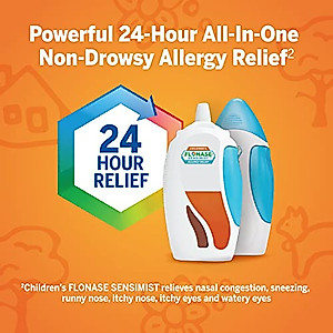 Flonase Sensimist Allergy Relief Nasal Spray Bundle, Non-Drowsy, MultiSymptom Relief for Kids and Adults – 120 Sprays Total (2 Bottles of 60 Sprays each)