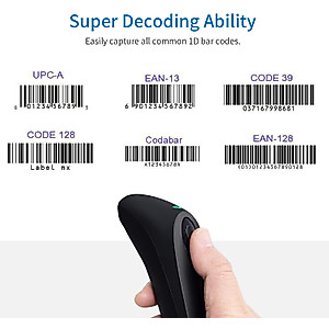 Bluetooth Wireless Barcode Scanner with Stand Handheld Portable USB Bar-Code Reader Scanner Entries Enable Keyboard Entry,Computer Screen Barcode Scanner