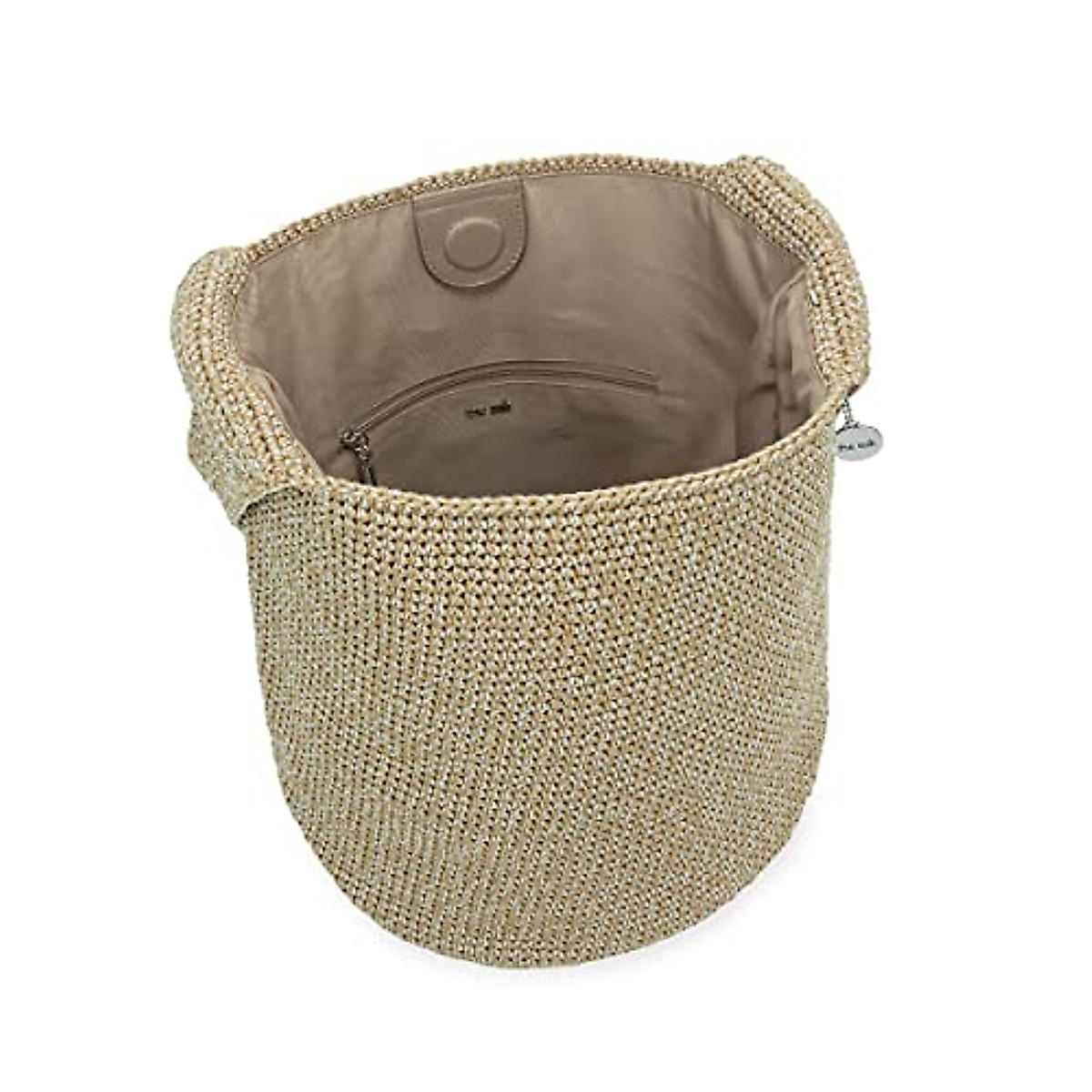 The Sak 120 Hobo in Crochet, Large Shoulder Purse with Single Strap, Bamboo Static