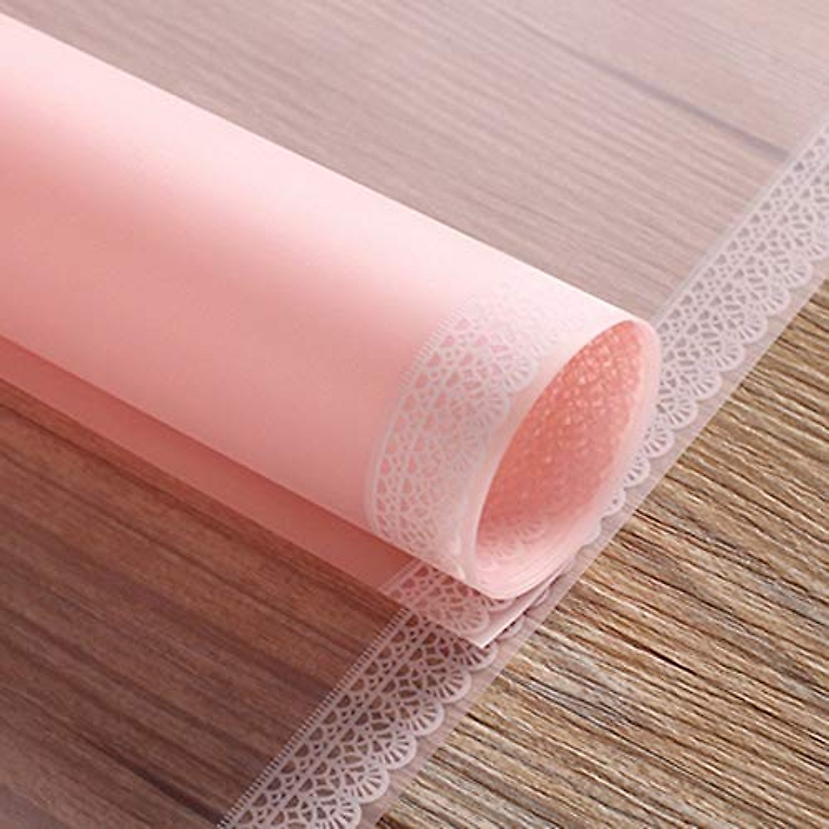 BBC Translucent Waterproof Flower Wrapping Paper, 20 Counts, 23.6x23.6 Inch (Pink)