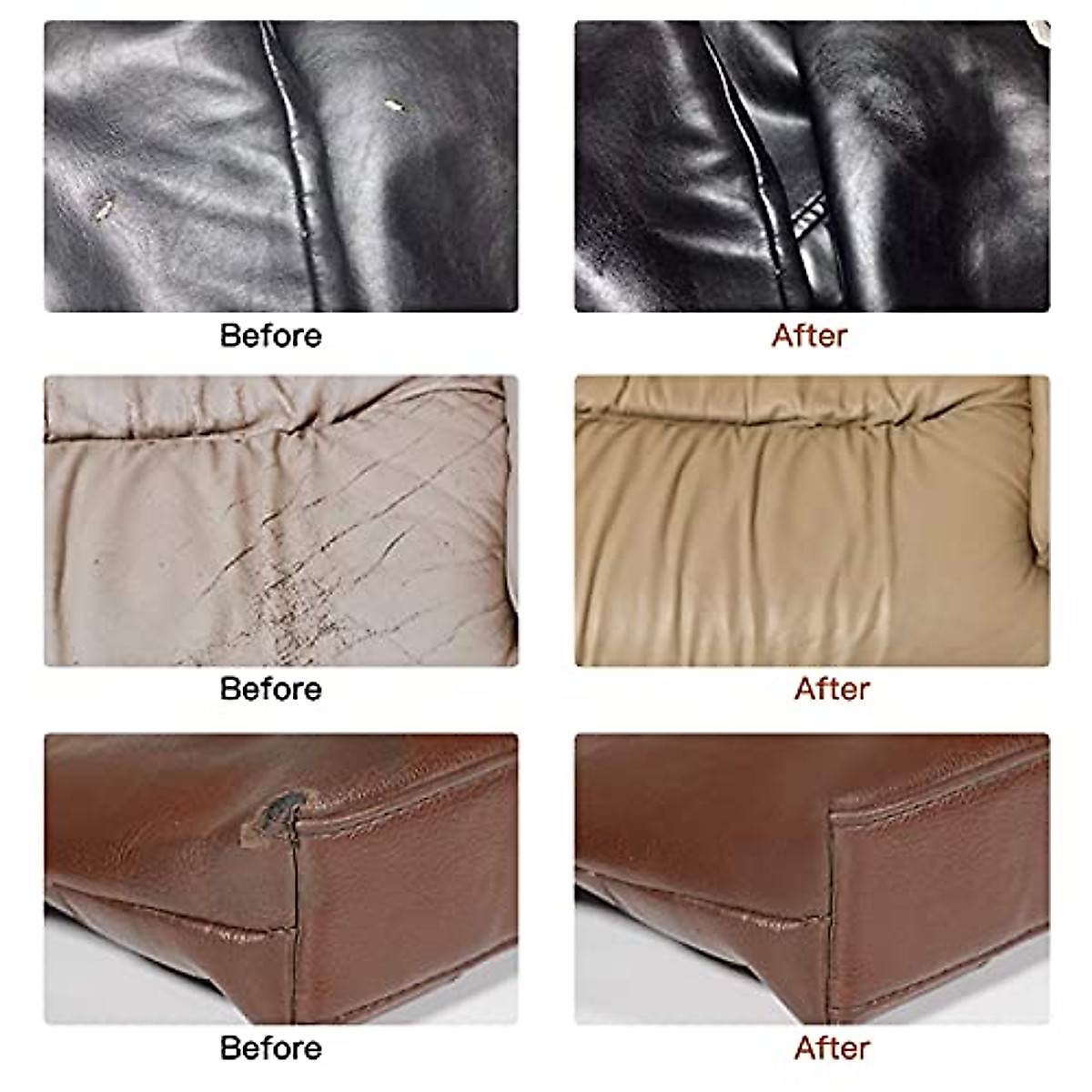 SEISSO 12 Colors Leather Vinyl Repair Kit for Furniture, Couches, Jacket, Sofa, Boat, Car Seat, Purse, Belt, Shoes, Scratch Filler Kit, Restore Bonded (12 Color Leather Repair Kit (12 PCS, 20ML/PC))