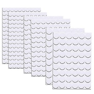 580 Pcs Self-Adhesive Screw Hole Stickers, 6-Table Self-Adhesive Screw Covers Caps Dustproof Sticker 12mm, 15mm, 21mm White